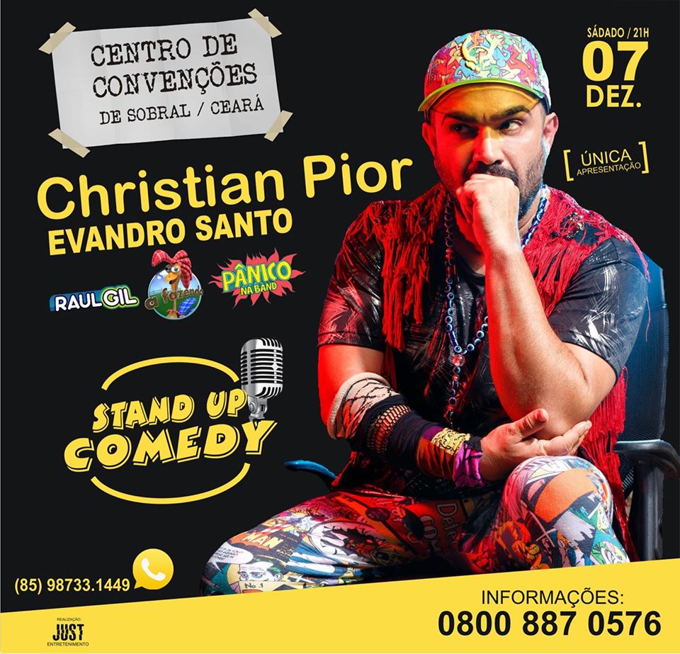 Evandro Santos, o Christian Pior, do Pânico na TV, faz show em Sobral ...